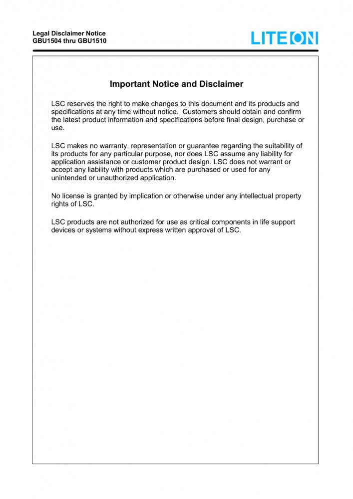 S-GBU1510-TU-LT datasheet page 3