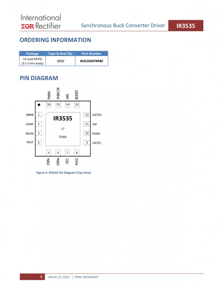 IR3535 datasheet page 2