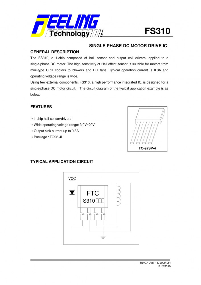 FS310LF-A datasheet page 1
