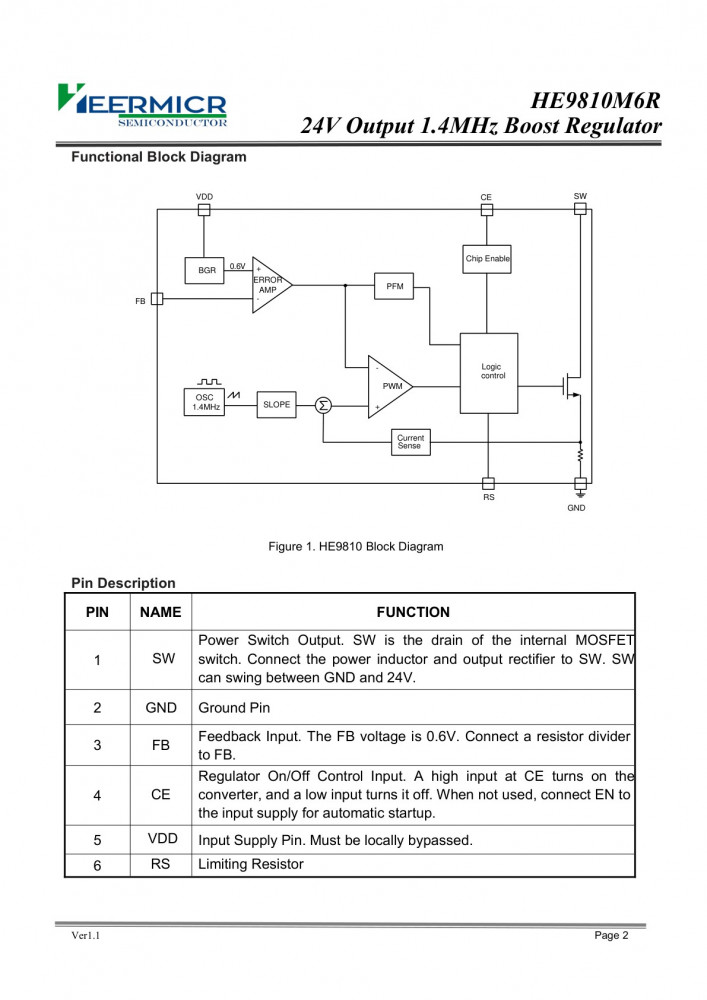 HE9810M6R datasheet page 2