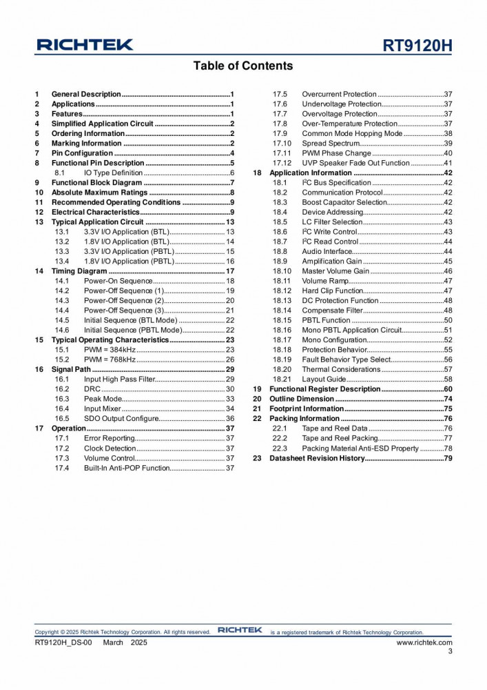 RT9120H datasheet page 3