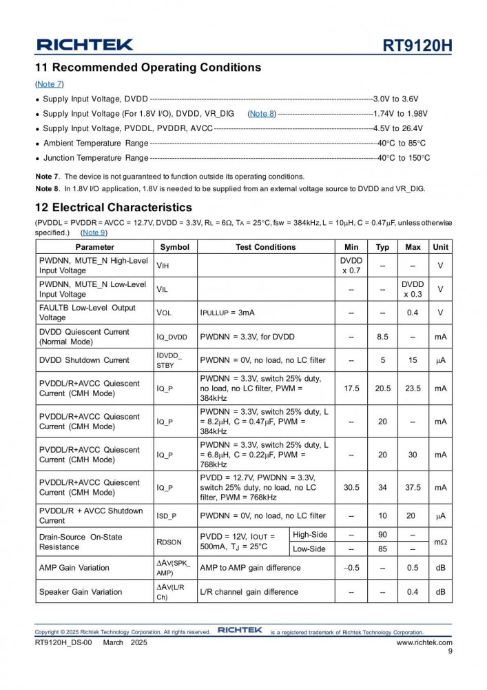 RT9120H datasheet page 9