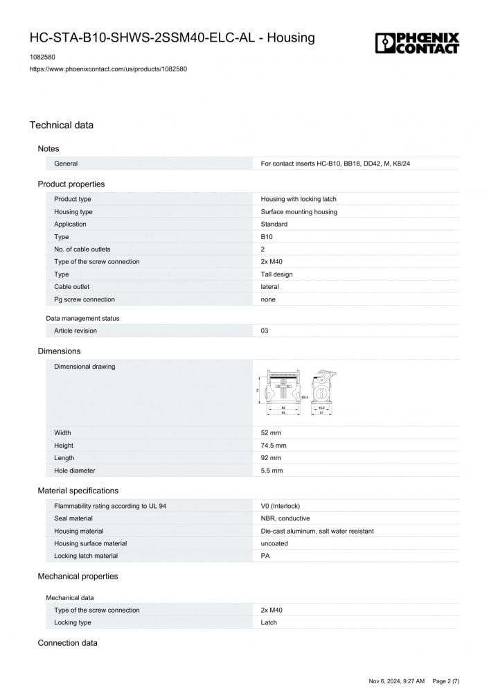 Phoenix Contact 1082580 documentation page 2