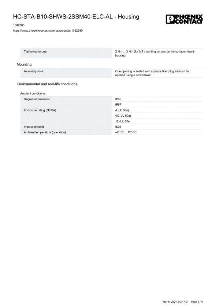 Phoenix Contact 1082580 documentation page 3