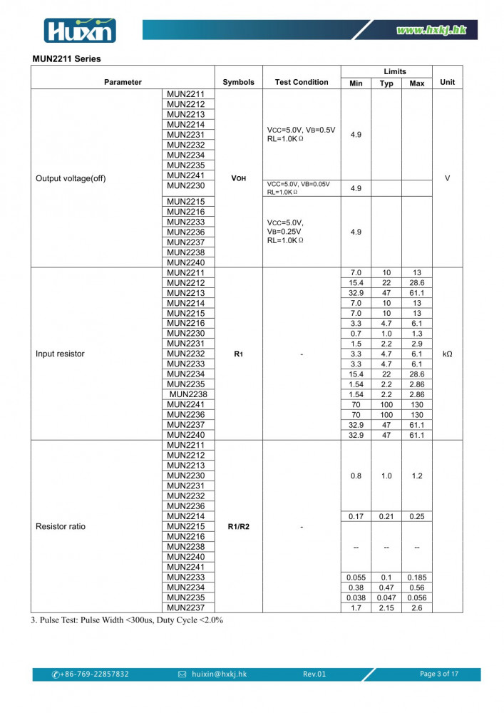 MUN2233 datasheet page 3