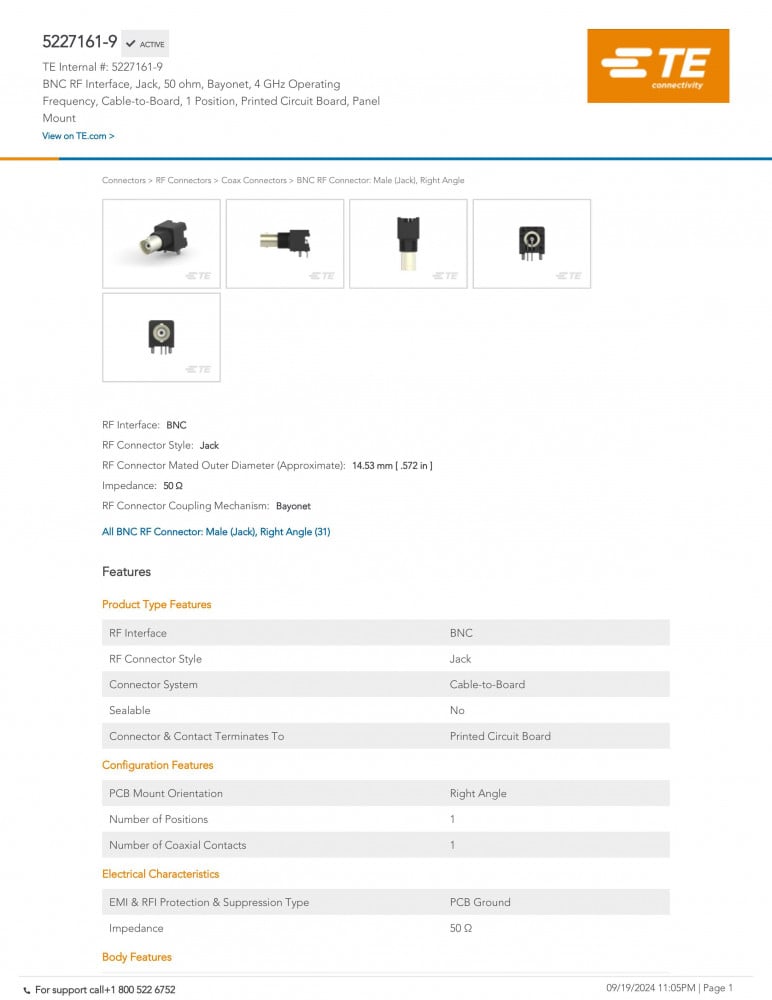 5227161-9 technical document page 1