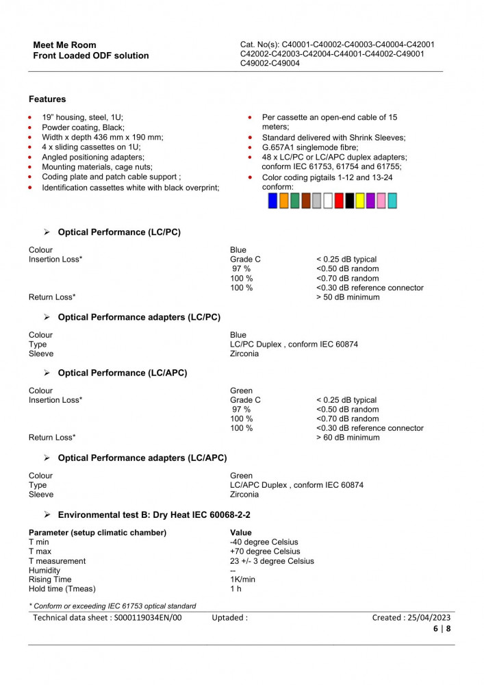 Legrand LCS3 Meet-me Room technical document, page 7