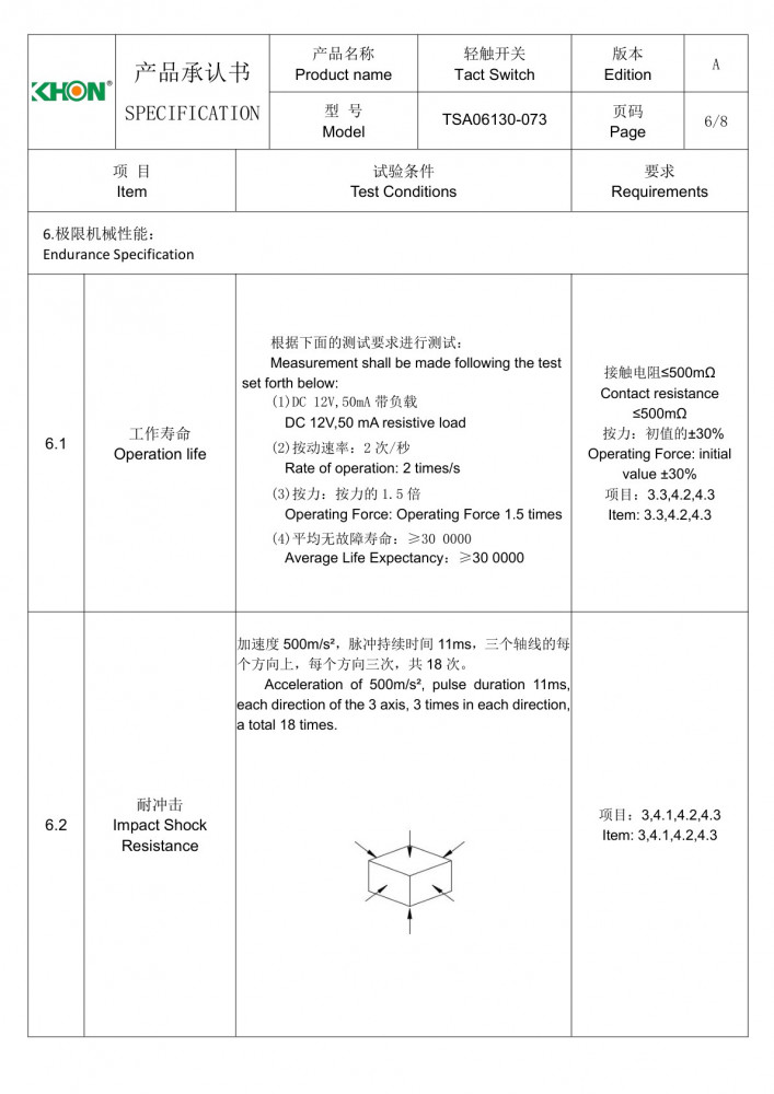 TSA06130-073B332BA specification page 7