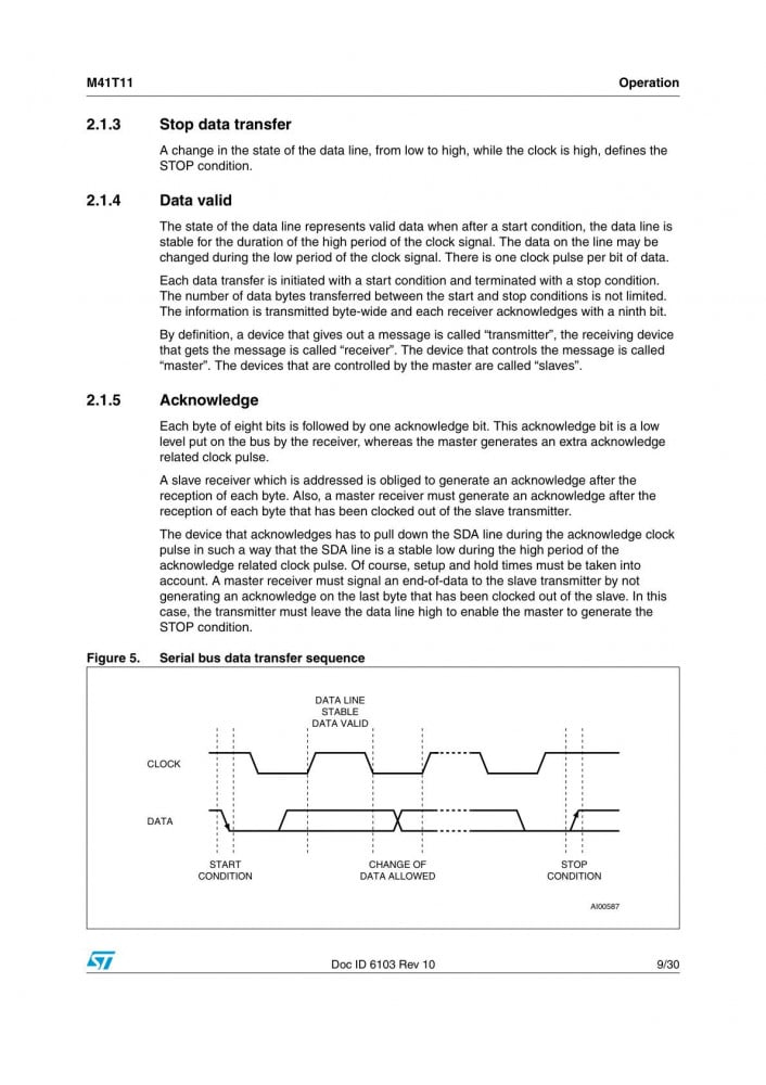 M41T11M6F datasheet page 9