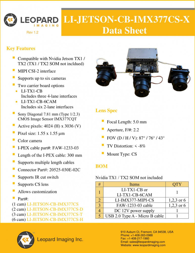 Supplied technical document page 1