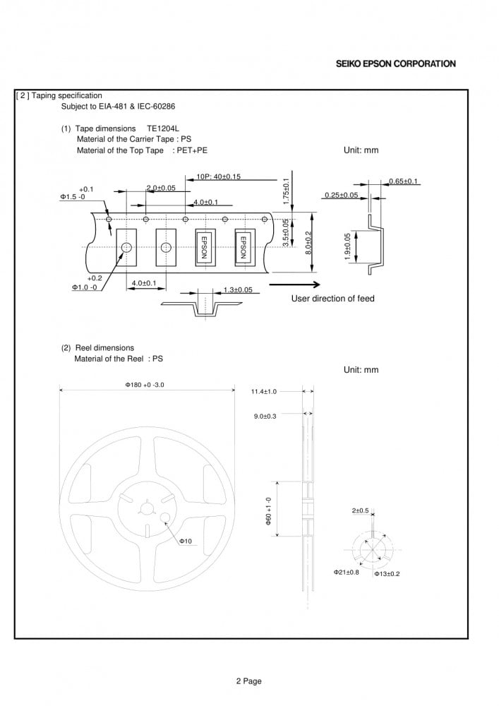 EPSON FC1610AN technical document page 2