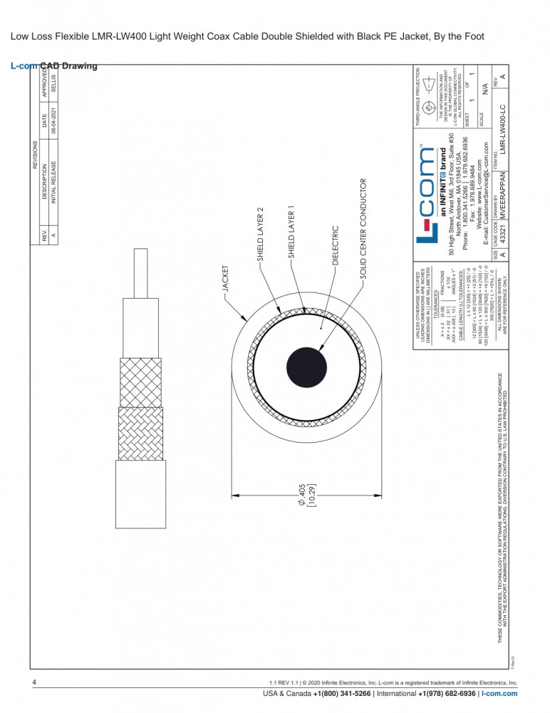 LMR-LW400-LC technical document page 4