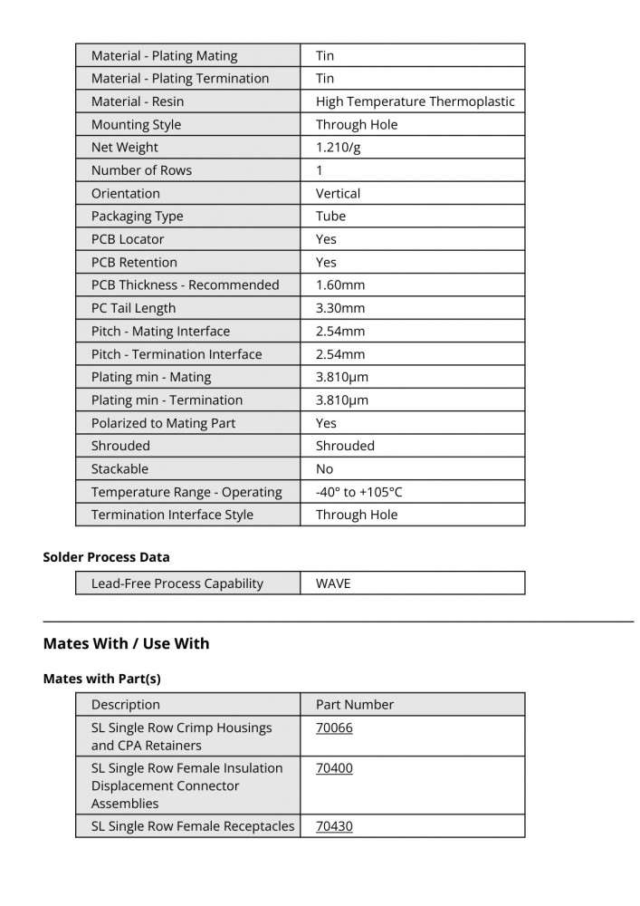 MOLEX 705410005 document image, page 3