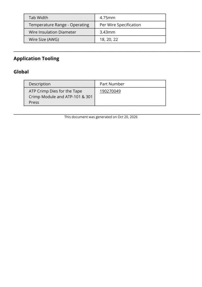 MOLEX 190090006 technical document page 3