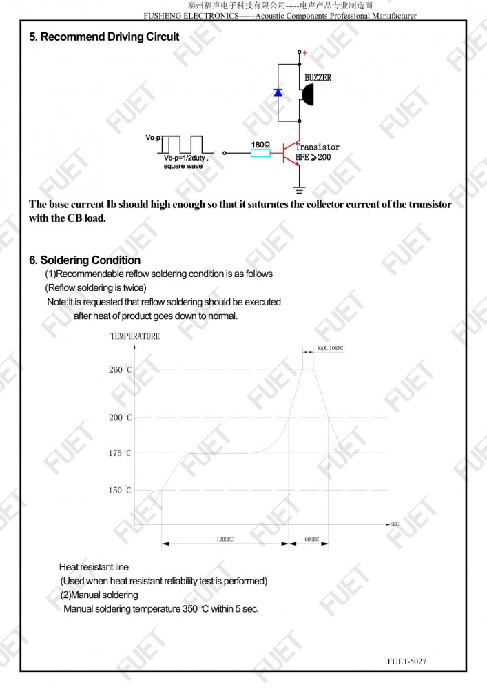 FUET-5027 specification page 4