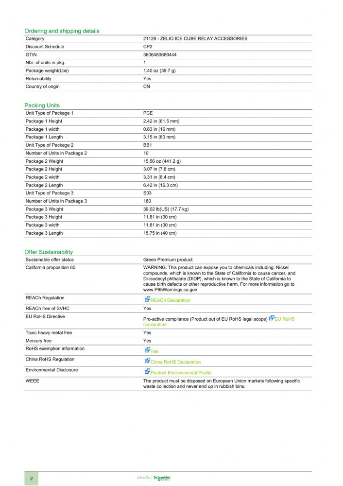 RGZE1S48M technical document page 2