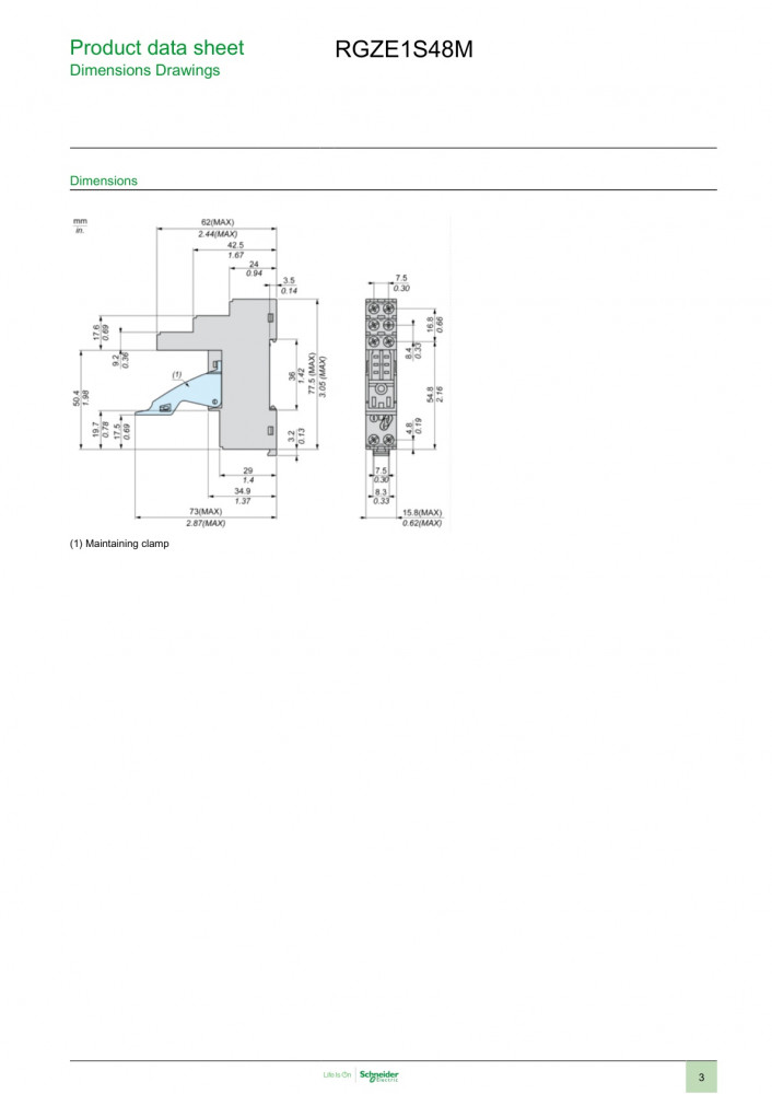 RGZE1S48M technical document page 3