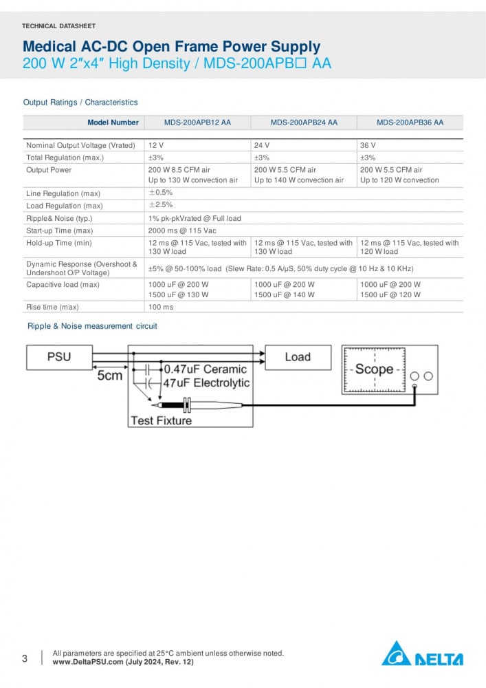 MDS-200APB24 AA datasheet page 3
