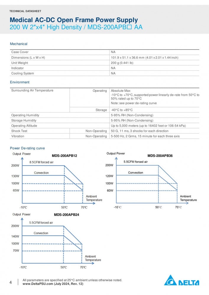 MDS-200APB24 AA datasheet page 4