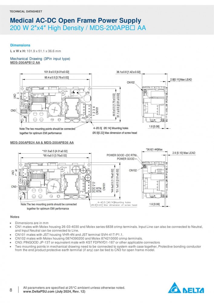 MDS-200APB24 AA datasheet page 8