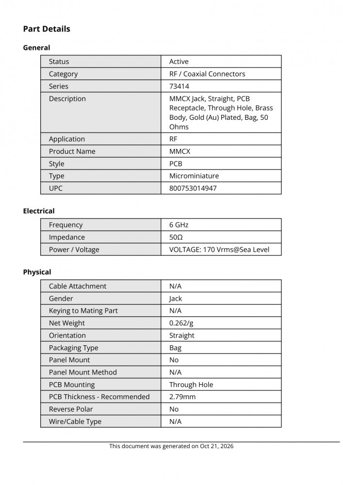 MOLEX 734151470 document image, page 2