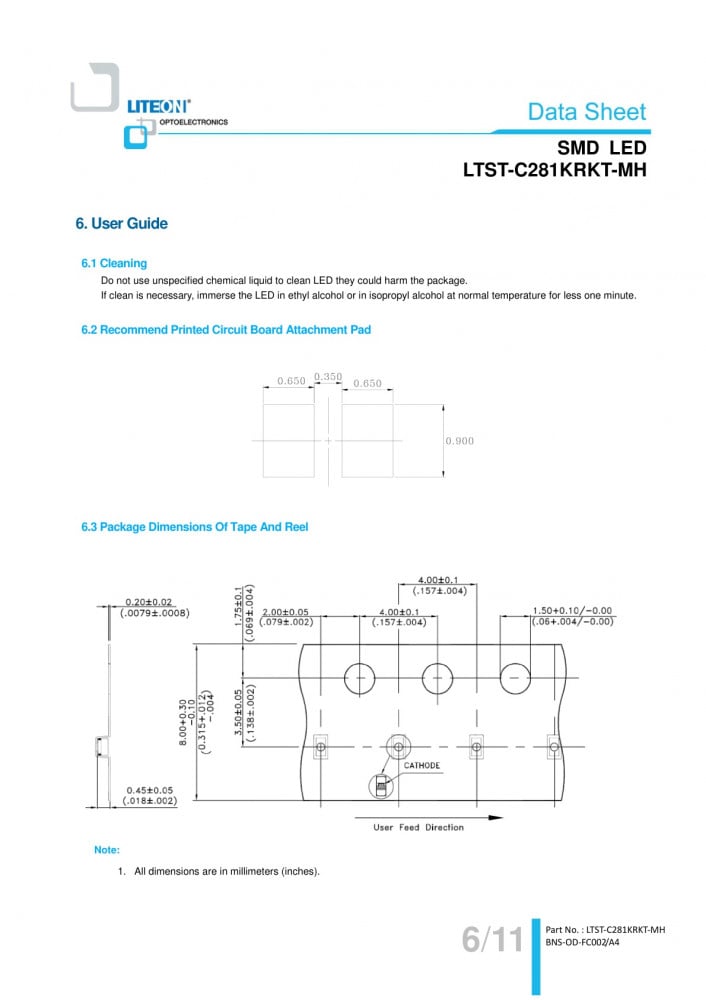LTST-C281KRKT-MH datasheet page 6