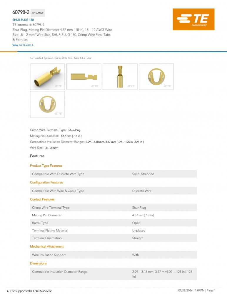 TE Connectivity 60798-2 technical document page 1