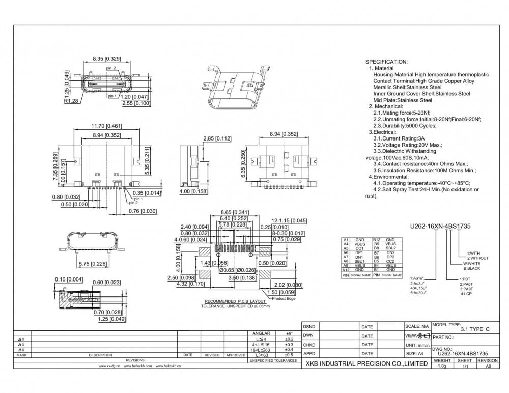 U262-161N-4BS1735 technical drawing