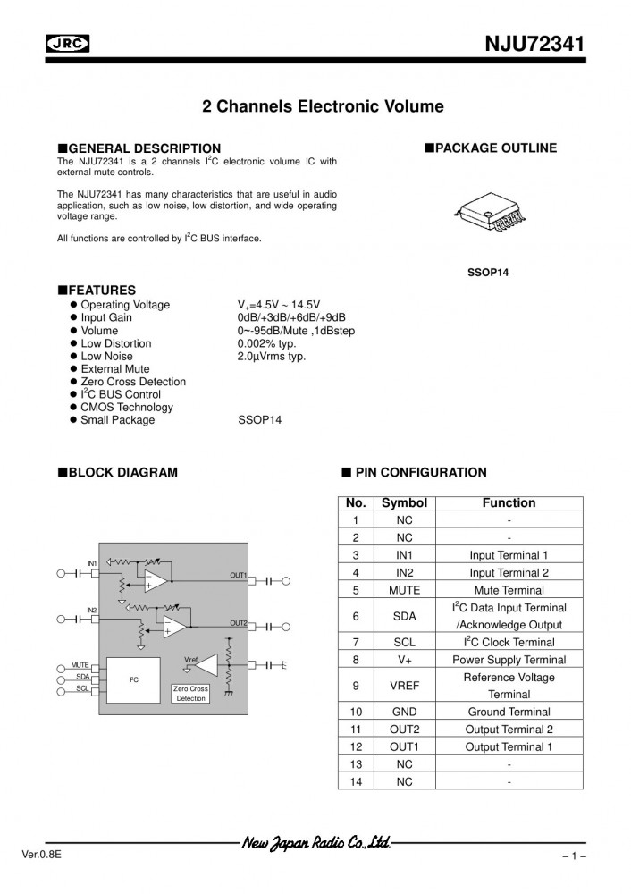 NJU72341 technical document page 1