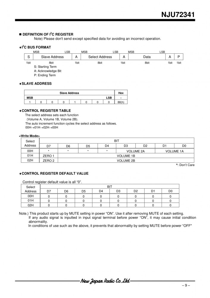 NJU72341 technical document page 9