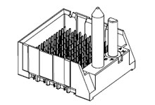 Small Form-factor Pluggable Plus (SFP+) Stacked 2-by-4 Multi-Port Connector with 2 Outer Lightpipe Ports, EMI Metal Gasket, 160 Circuits, Tin (Sn) Tails