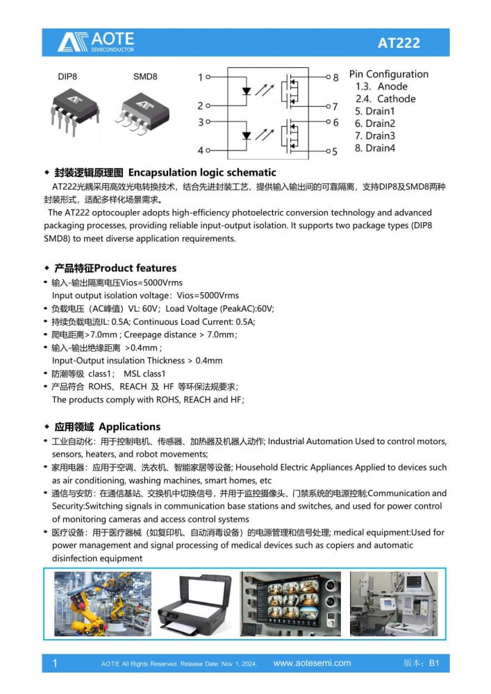 AT222 datasheet page 2