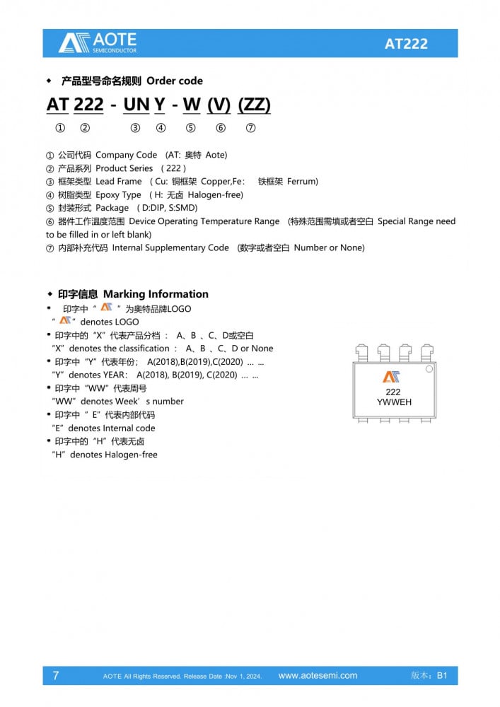 AT222 datasheet page 8