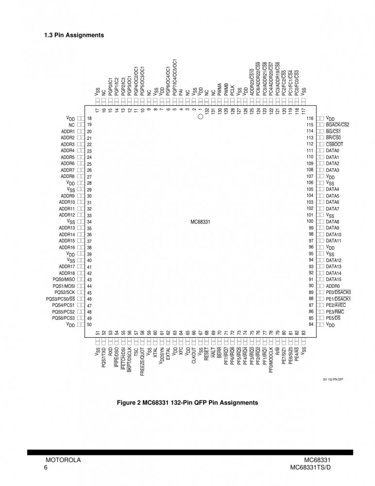 MC68331 technical summary page 6