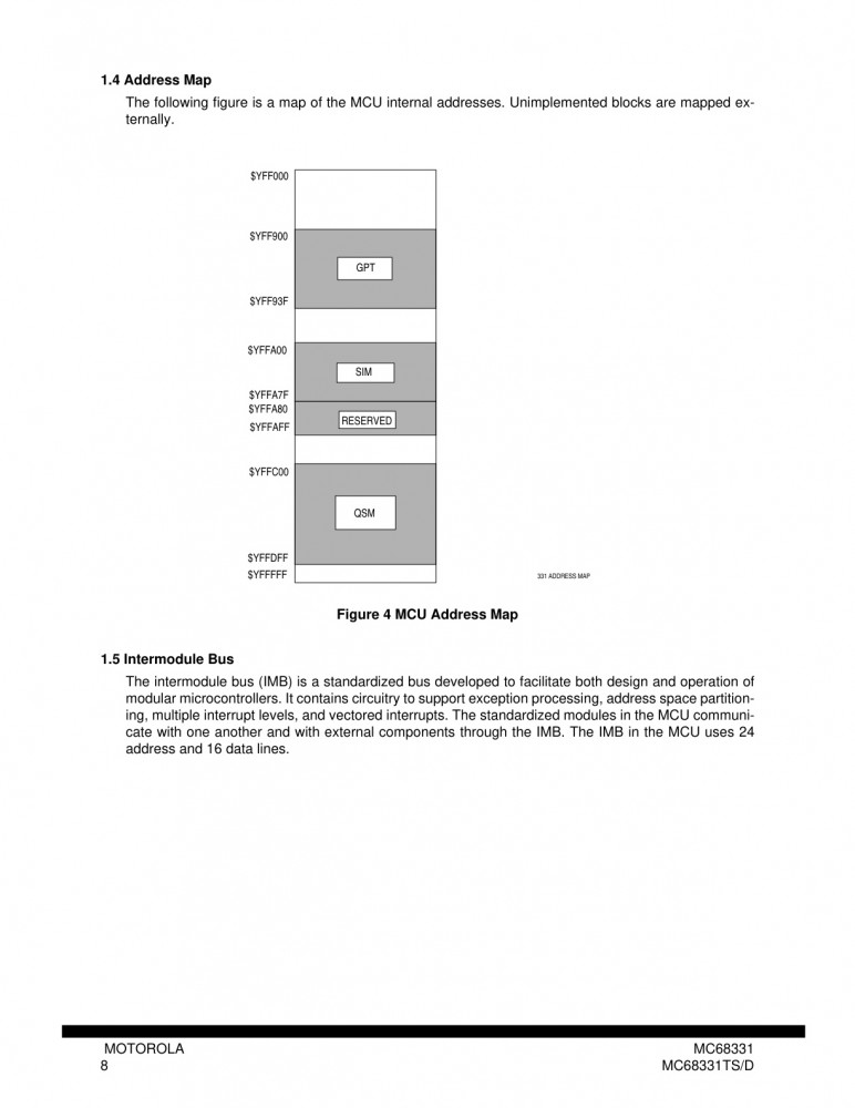 MC68331 technical summary page 8