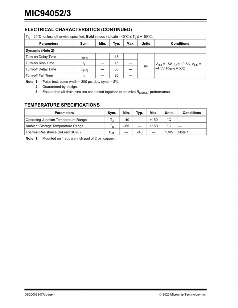 MIC94052 datasheet page 4