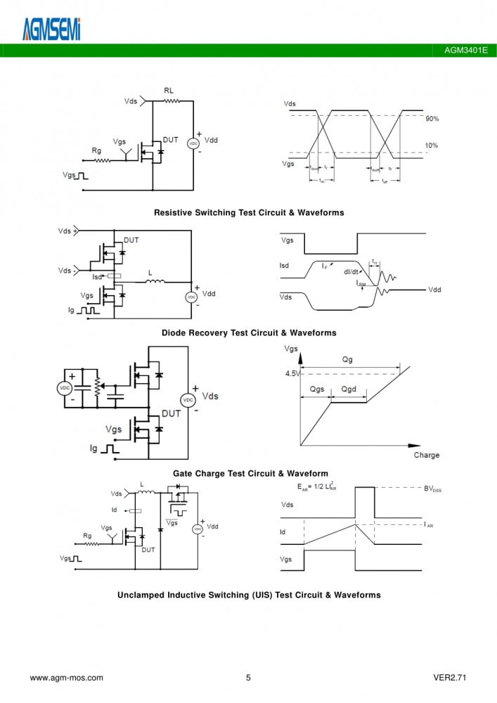 AGM3401E datasheet page 5
