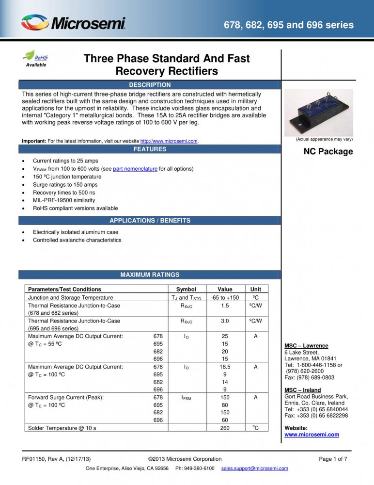 678-4 datasheet page 1
