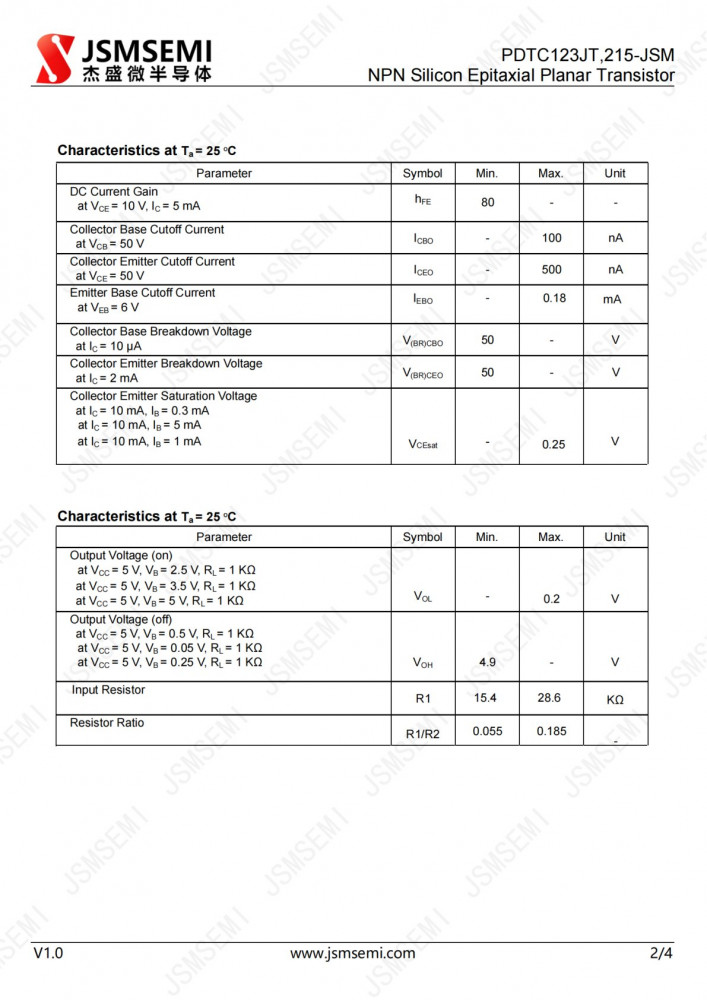 PDTC123JT,215-JSM datasheet page 2