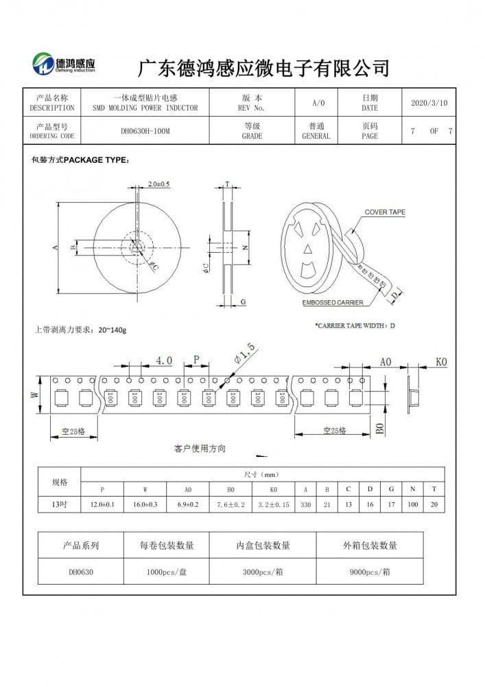 DH0630H-100M specification page 8