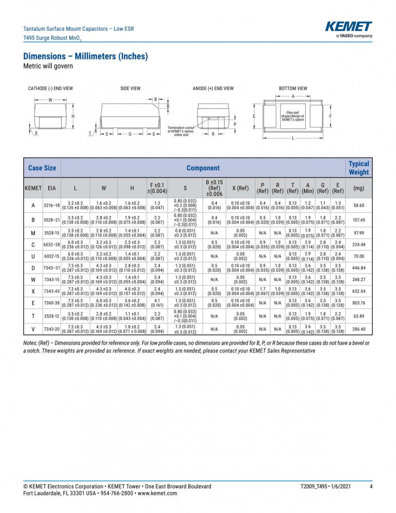 KEMET T495 datasheet page 4