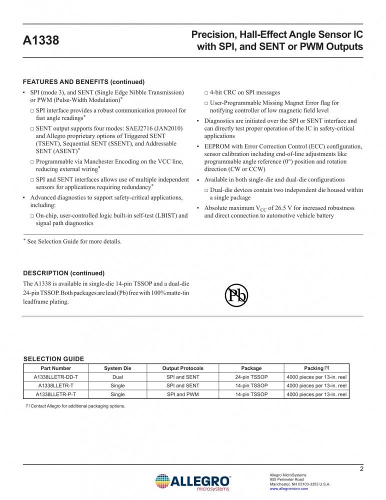 A1338 datasheet page 2