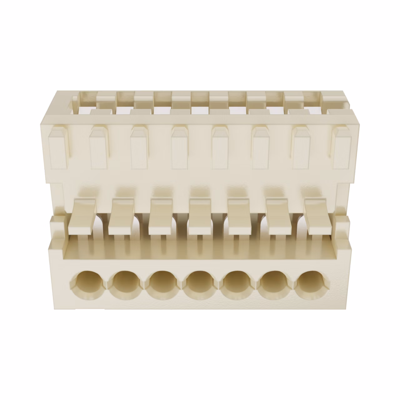 Appli-Mate RAST 2.5 Connector, 2.50mm Pitch, Female, 7 Circuits, 1 Closed and 1 Open Endwall, Tin Plating for sale