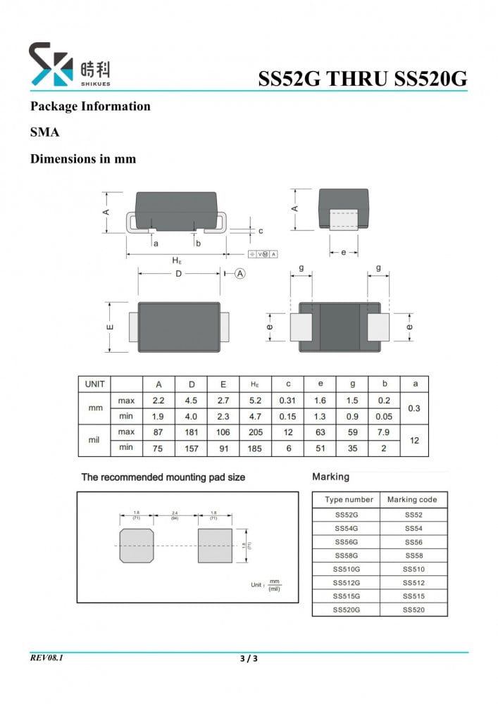 SS510G datasheet page 3