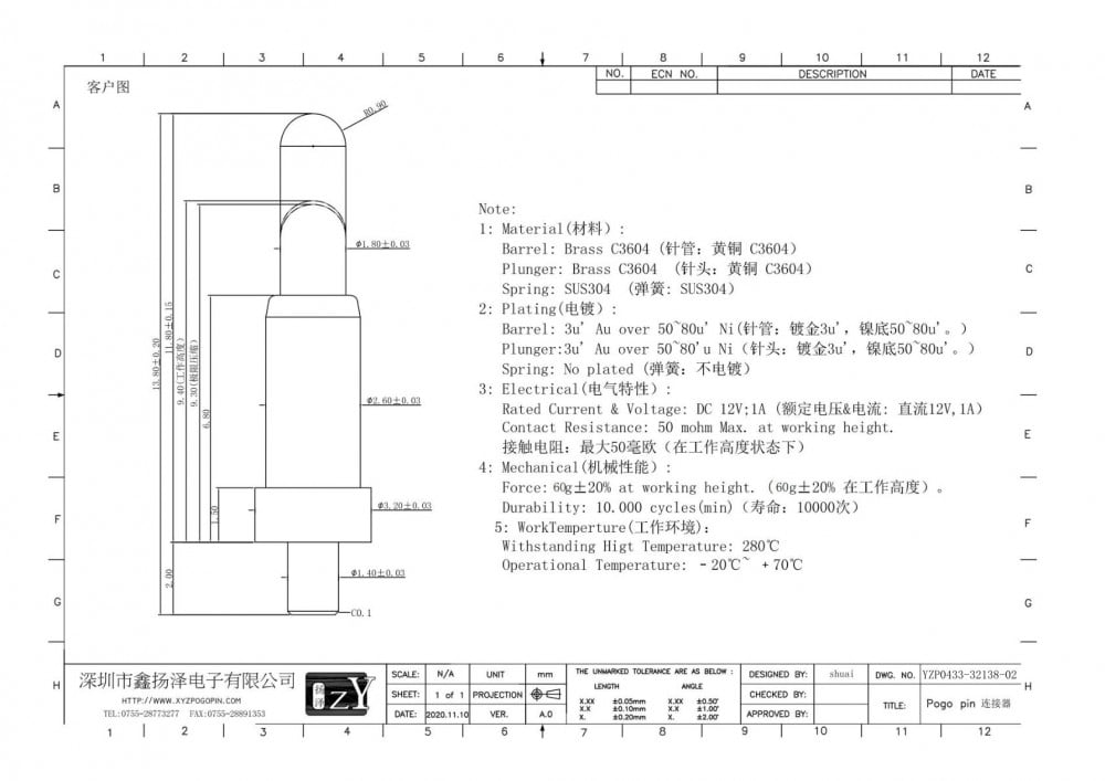 YZP0433-32138-02 specification page 3