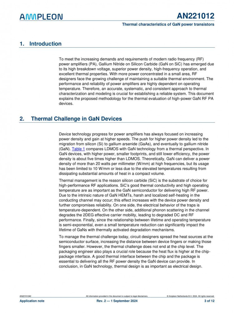 Ampleon thermal application note page 3