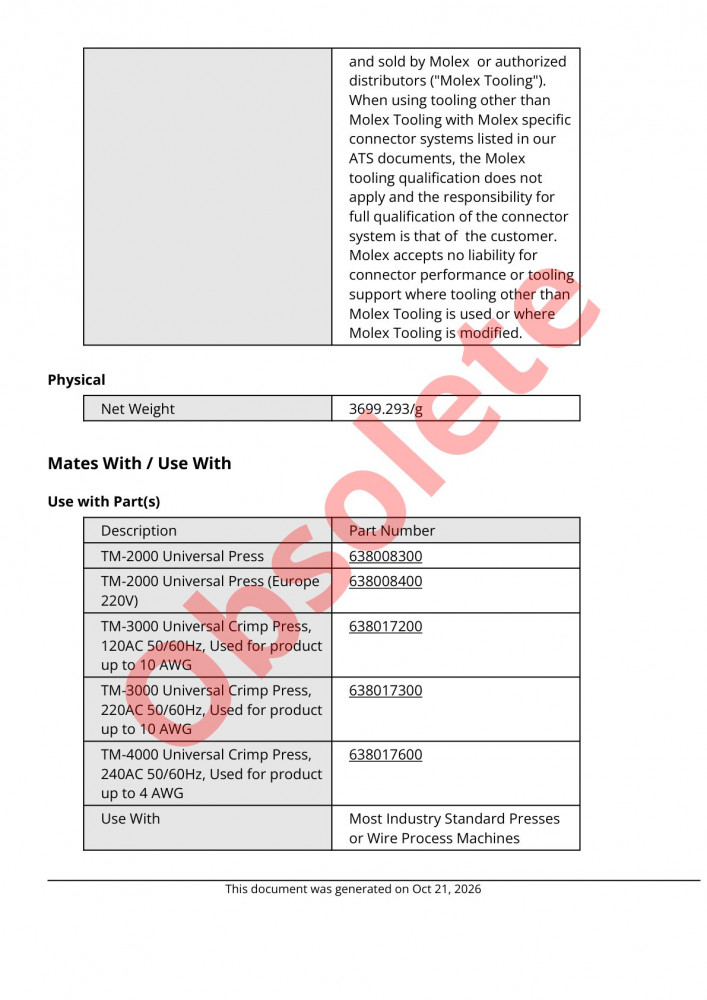 Tooling document preview, page 3
