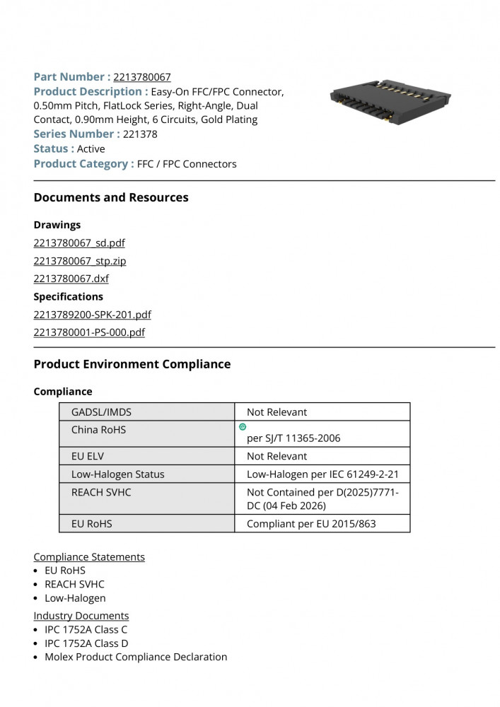 2213780067 technical document preview, page 1