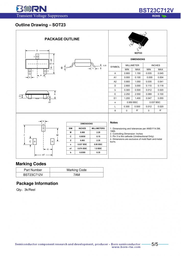 BST23C712V datasheet page 5