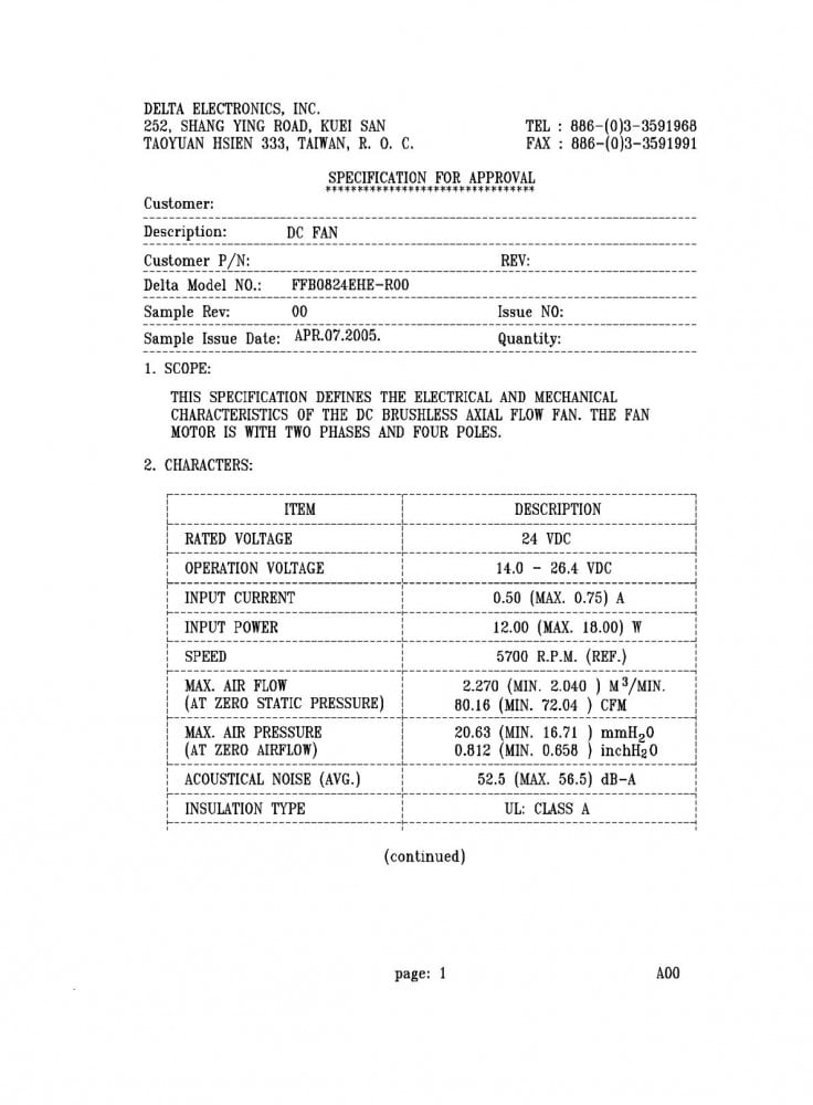FFB0824EHE-R00 specification page 1